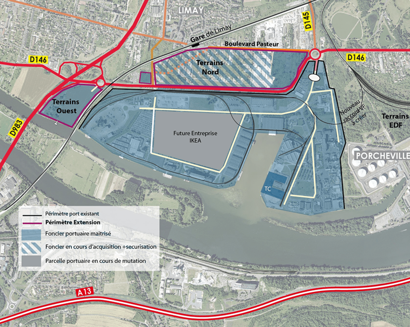 Le projet d'extension du port de Limay-Porcheville | HAROPA PORT